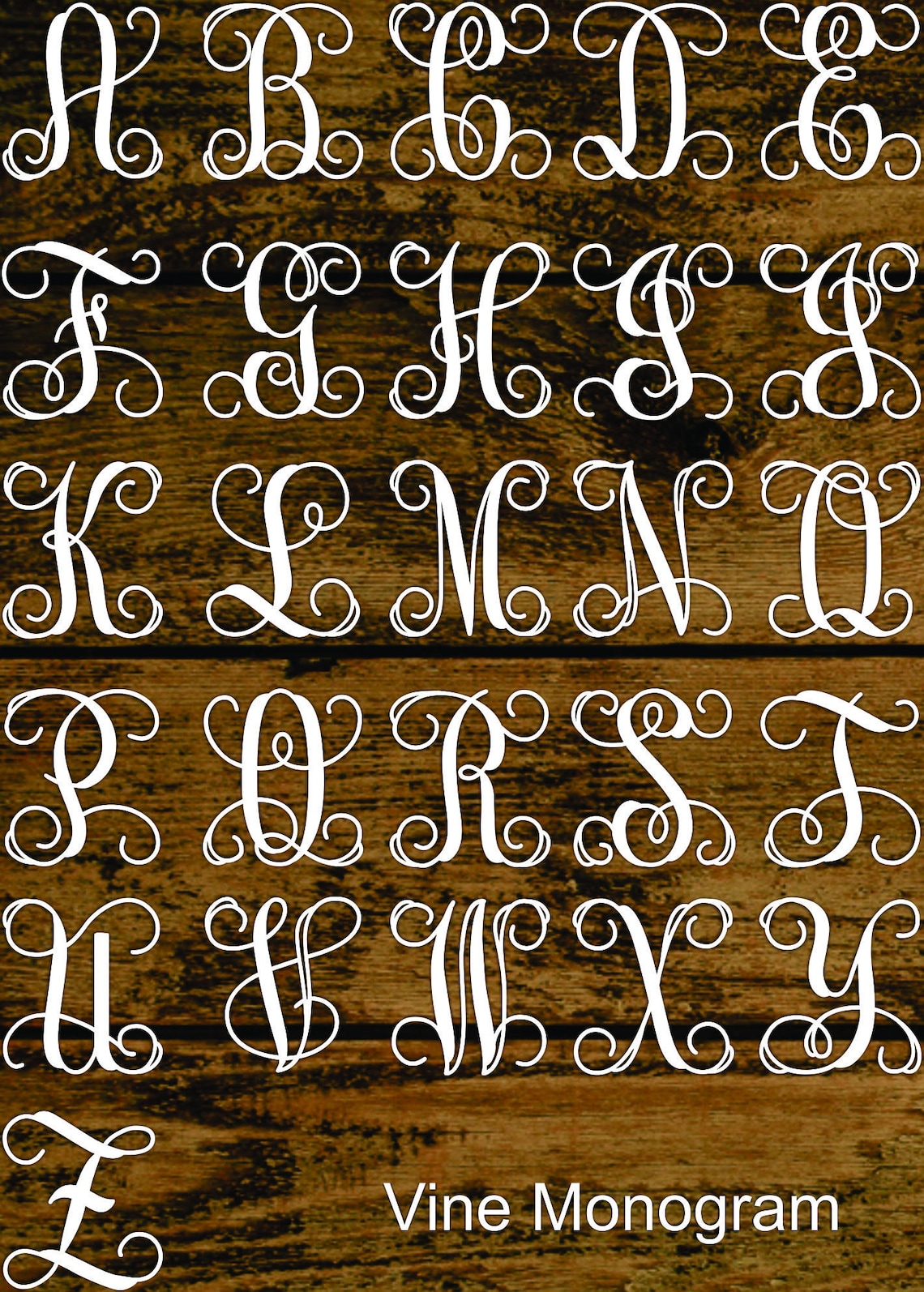 Ornate Welcome Frame - 01674C- With Initial & Name, Unfinished Wood ...