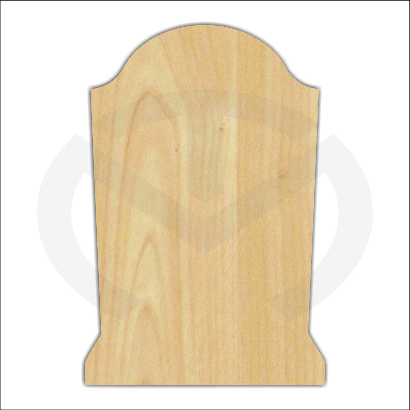 Unfinished Wood Headstone Laser Cutout Wreath Accent Door - Etsy