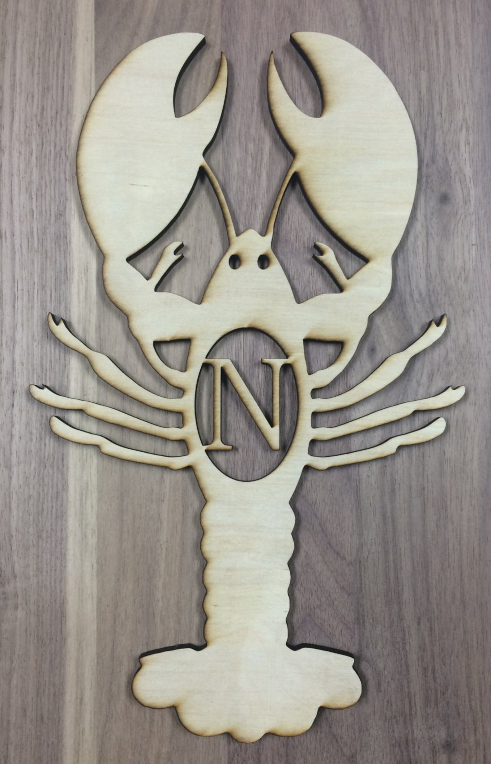 Crawfish 01656C Monogram Any Letter Laser Cutout Your - Etsy