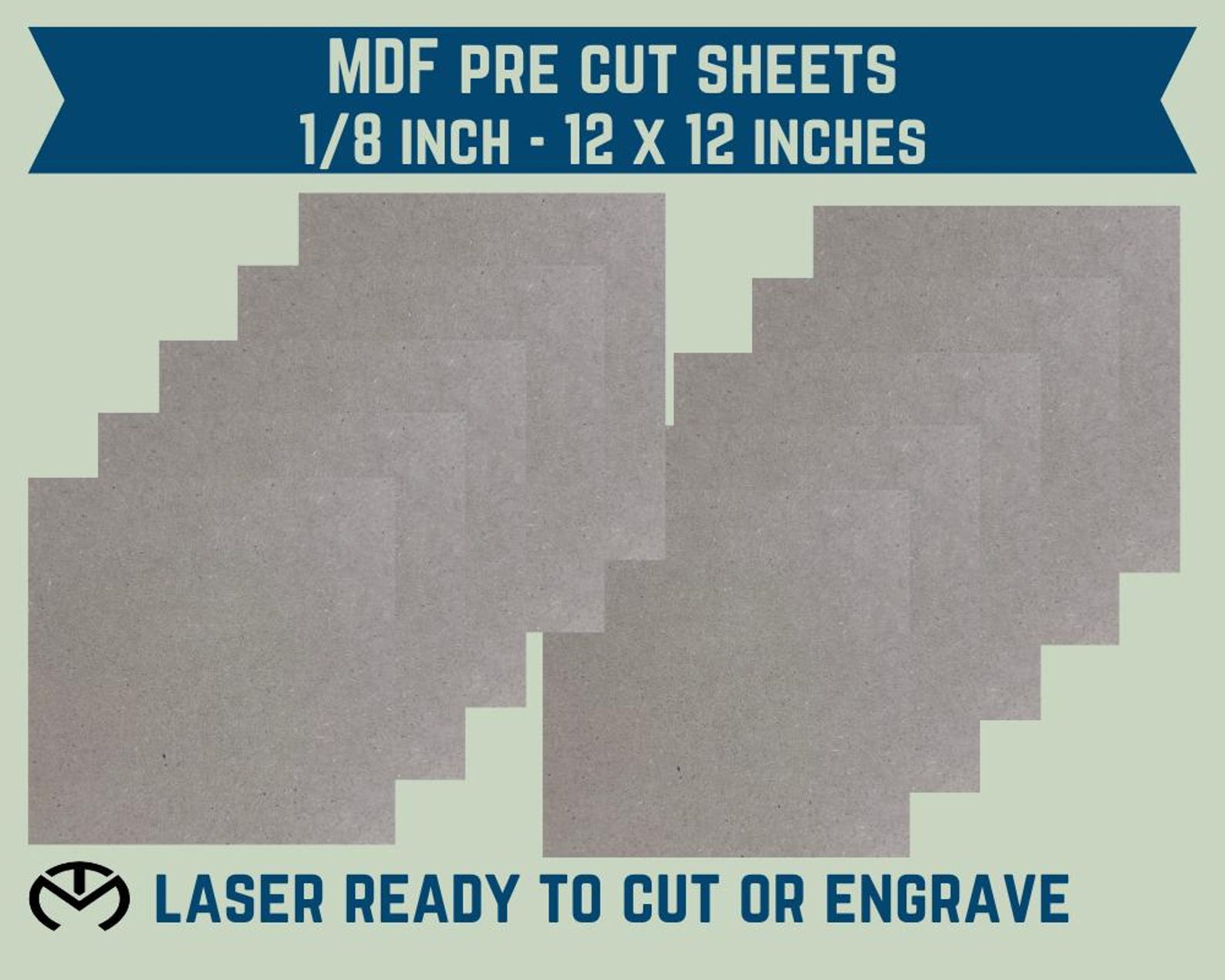 MDF Sheets - Glowforge Laser Ready - Pre Cut Blanks - Engravable - 1 ...