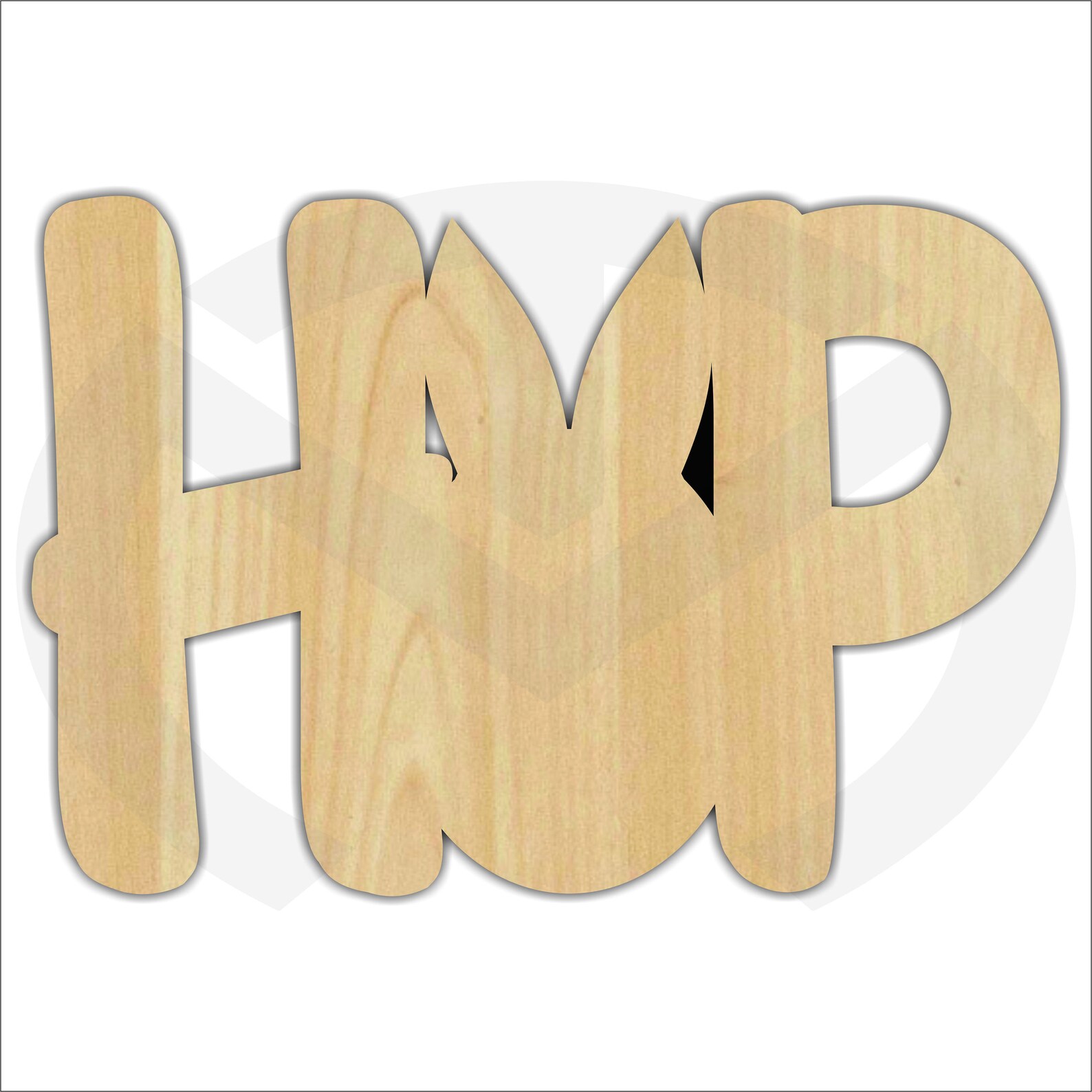 HOP Letters With Bunny Unfinished Wood Laser Cutout Wreath - Etsy