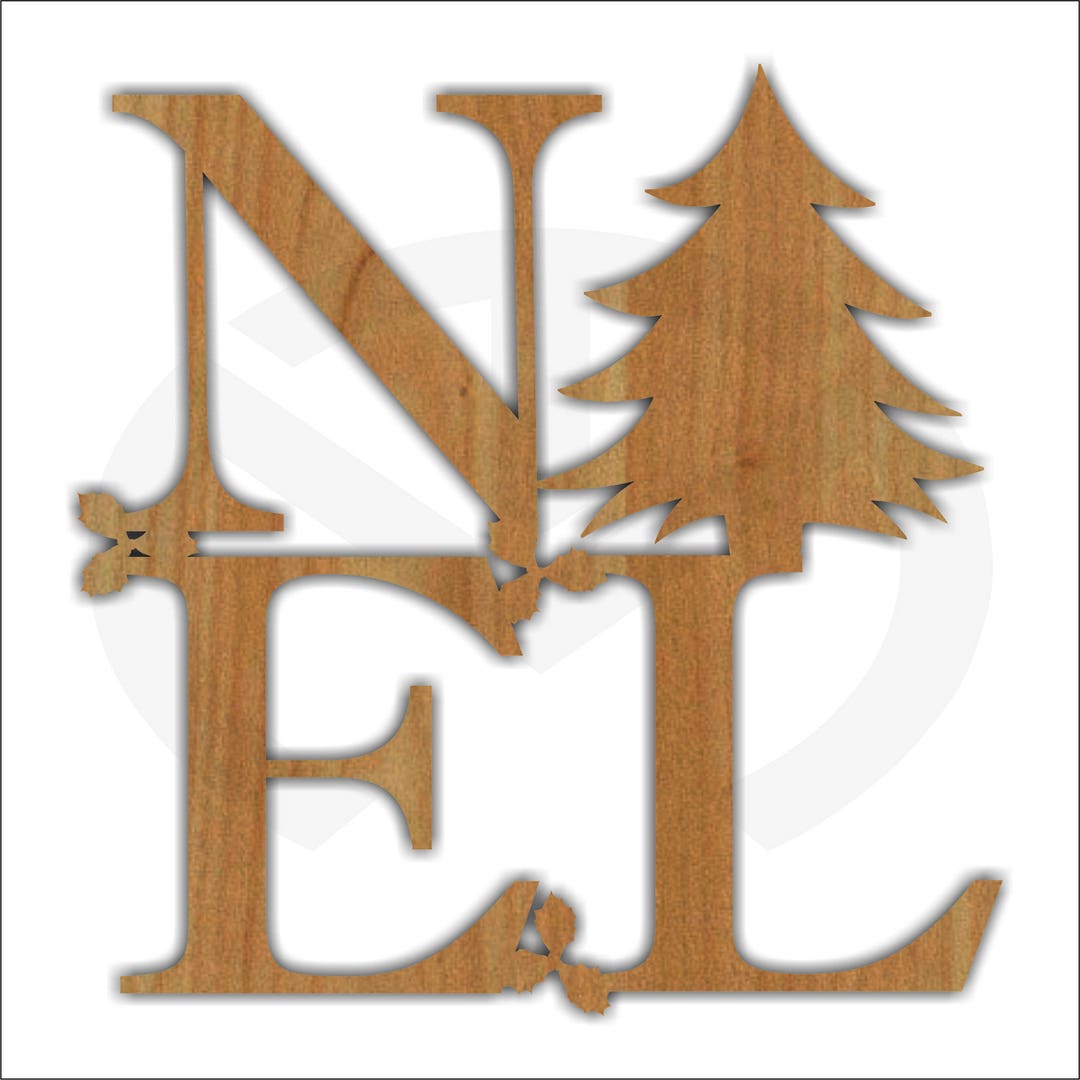 Noel Unfinished Wood Christmas Decoration, Laser-cut, Door Hanger ...