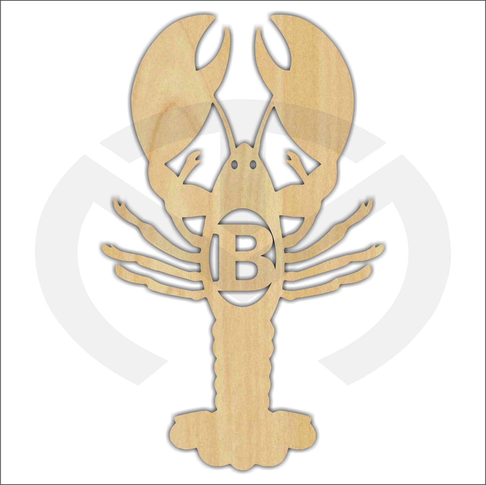 Crawfish 01656C Monogram Any Letter Laser Cutout Your - Etsy