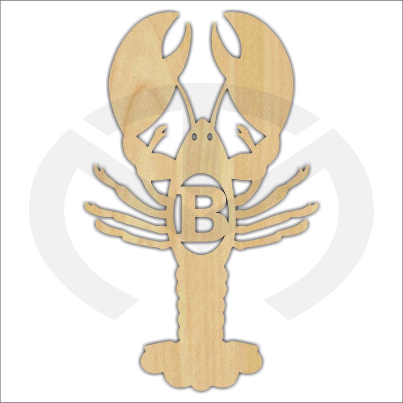 Crawfish 01656C Monogram Any Letter Laser Cutout Your - Etsy