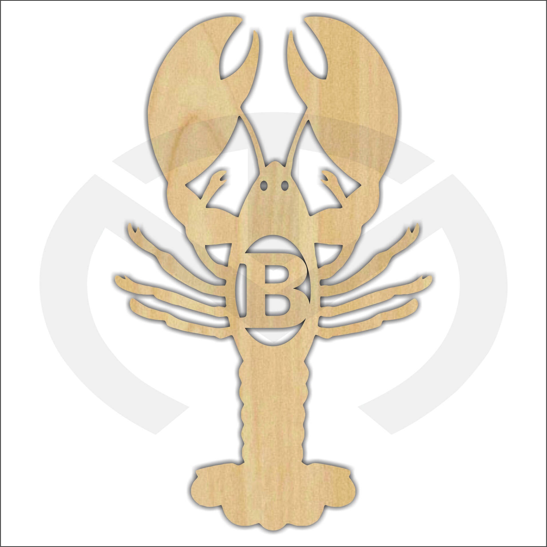 Crawfish 01656C Monogram Any Letter Laser Cutout Your - Etsy