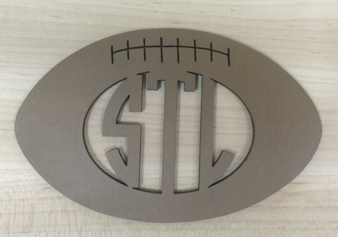 Custom Wooden Football Monogram, Various Sizes, Unfinished, Initials ...