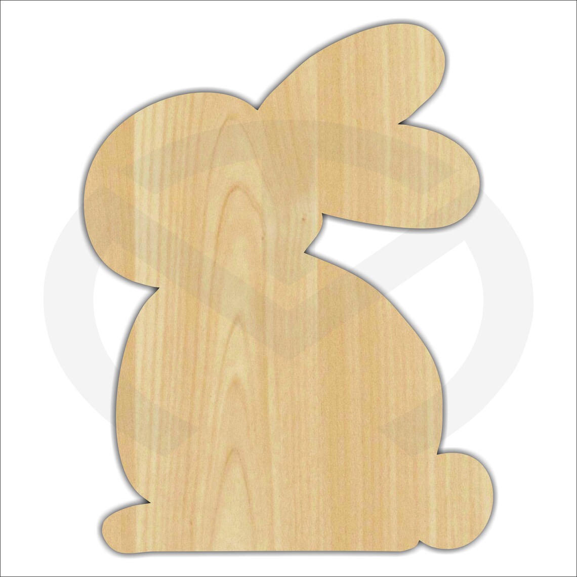 Unfinished Wood Standing Bunny Rabbit Laser Cutout Wreath | Etsy