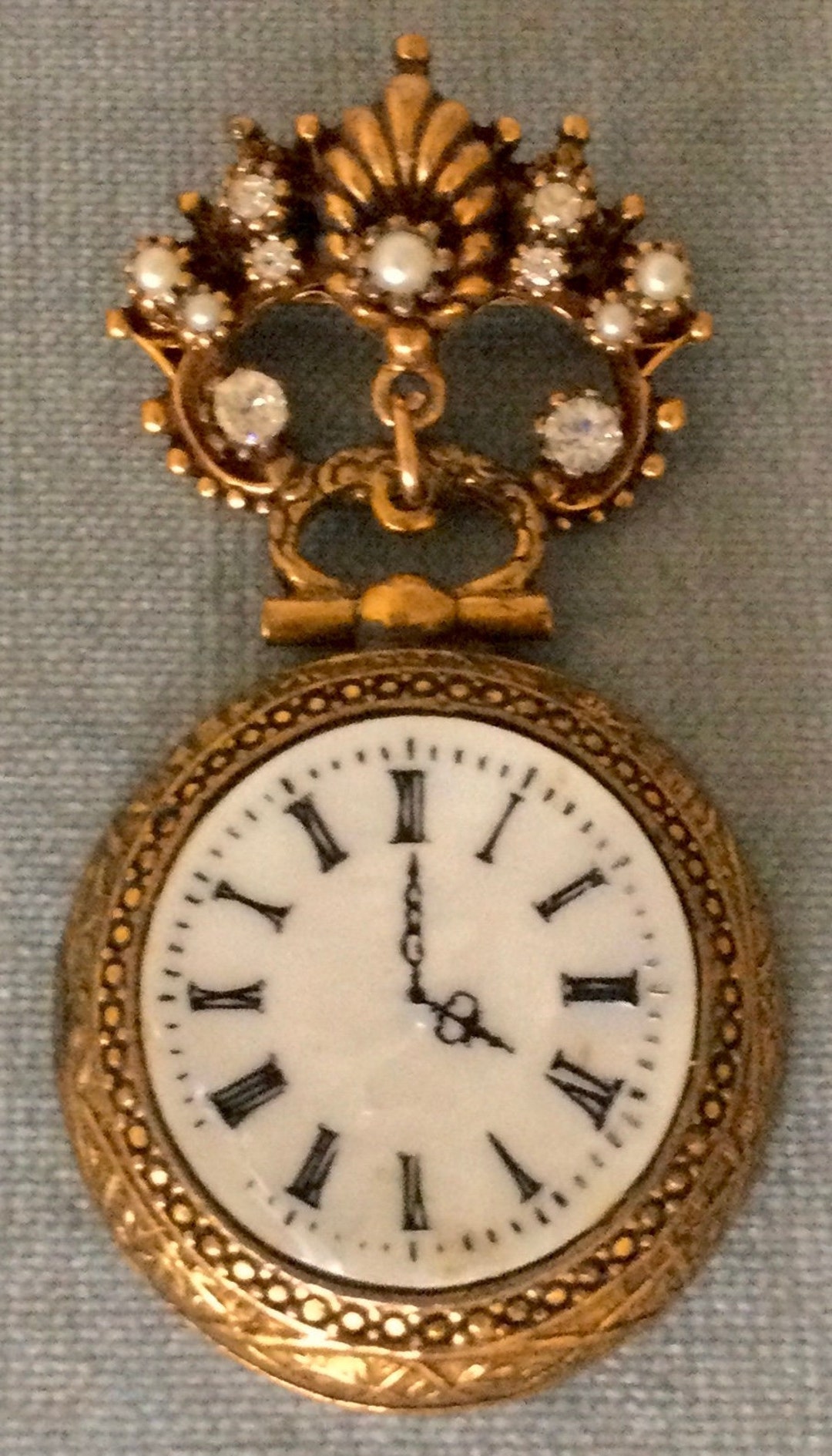 Massive ART Signed VICTORIAN WATCH Brooch Pin Mother of Pearl - Etsy