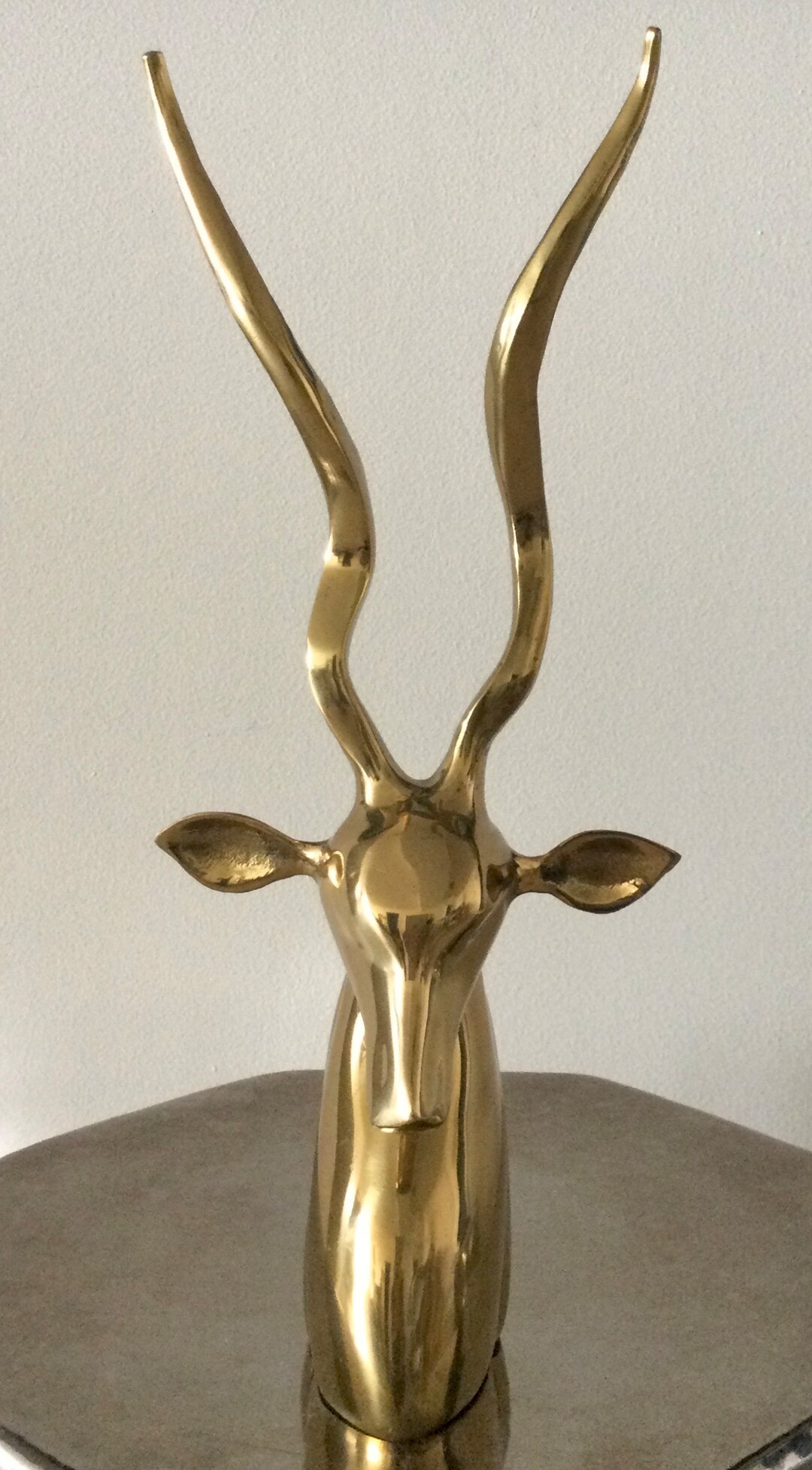 Huge 13" HOLLYWOOD REGENCY Brass GAZELLE Mid Century Modern Vintage ...