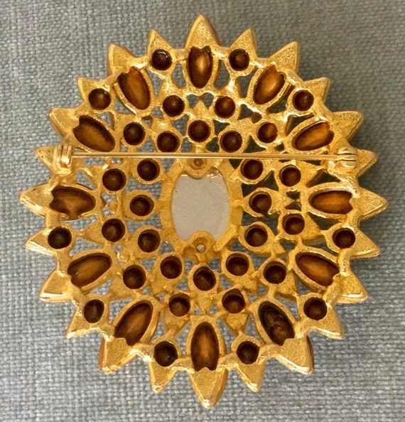 Megasparkling CRAFT Signed MASSIVE SUNBURST Brooch Pi… - Gem