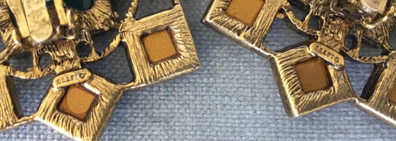 Massive CRAFT Signed 2” Stained GLASS WINDOW Clip-on … - Gem