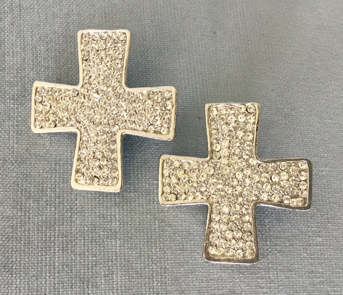 Massive Judith WORACEK MULLEN Signed 2 Maltese CROSS Diamanté - Etsy