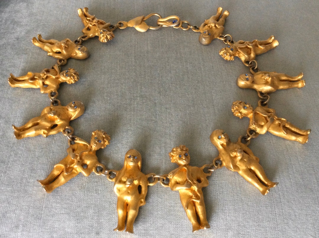 Once in A Lifetime ALISON MAGER Adam & Eve SCULPTURAL Choker Necklace ...