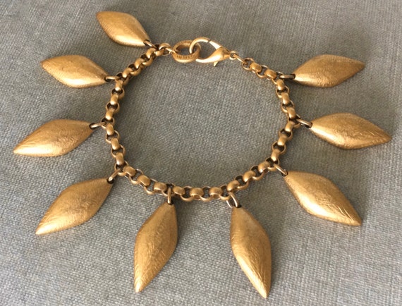 Avant-garde DKNY Donna Karan Signed Modernist LEAF CH… - Gem