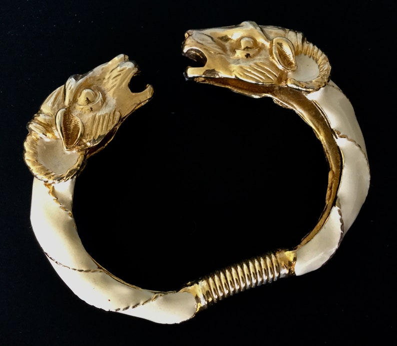 Stunning DONALD STANNARD Signed Double RAM'S Head Face | Etsy