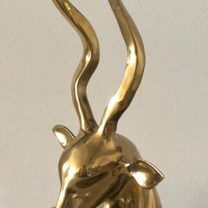 Huge 13" HOLLYWOOD REGENCY Brass GAZELLE Mid Century Modern Vintage ...