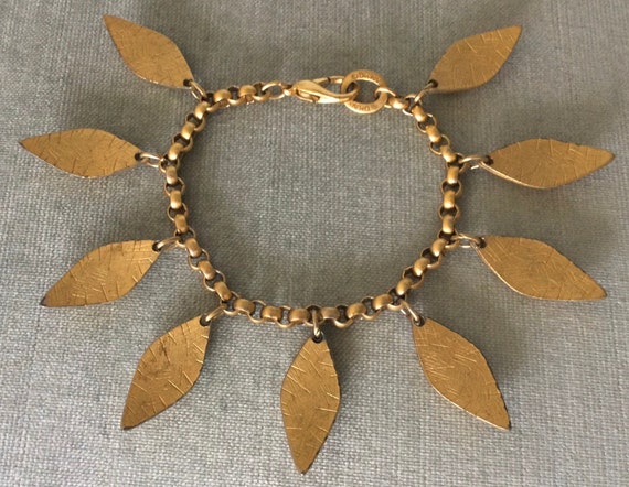 Avant-garde DKNY Donna Karan Signed Modernist LEAF CH… - Gem