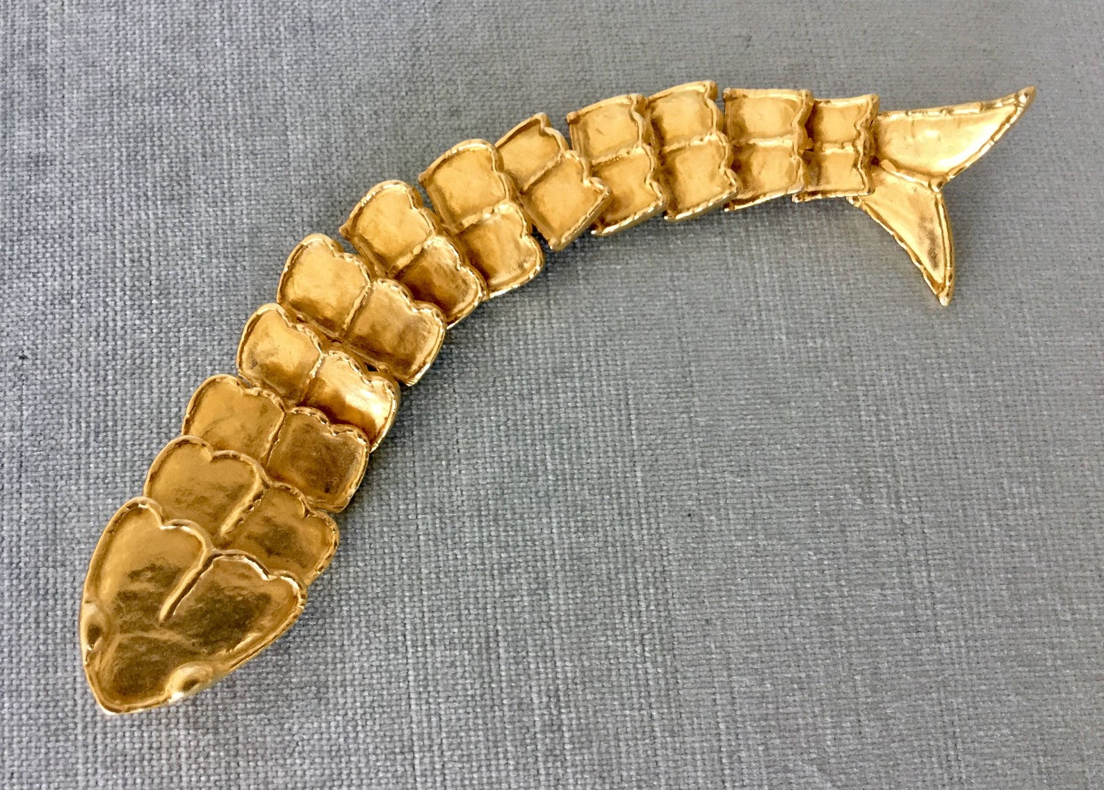 6 Long DKNY Donna Karan Signed FISH MODERNIST Articulated | Etsy