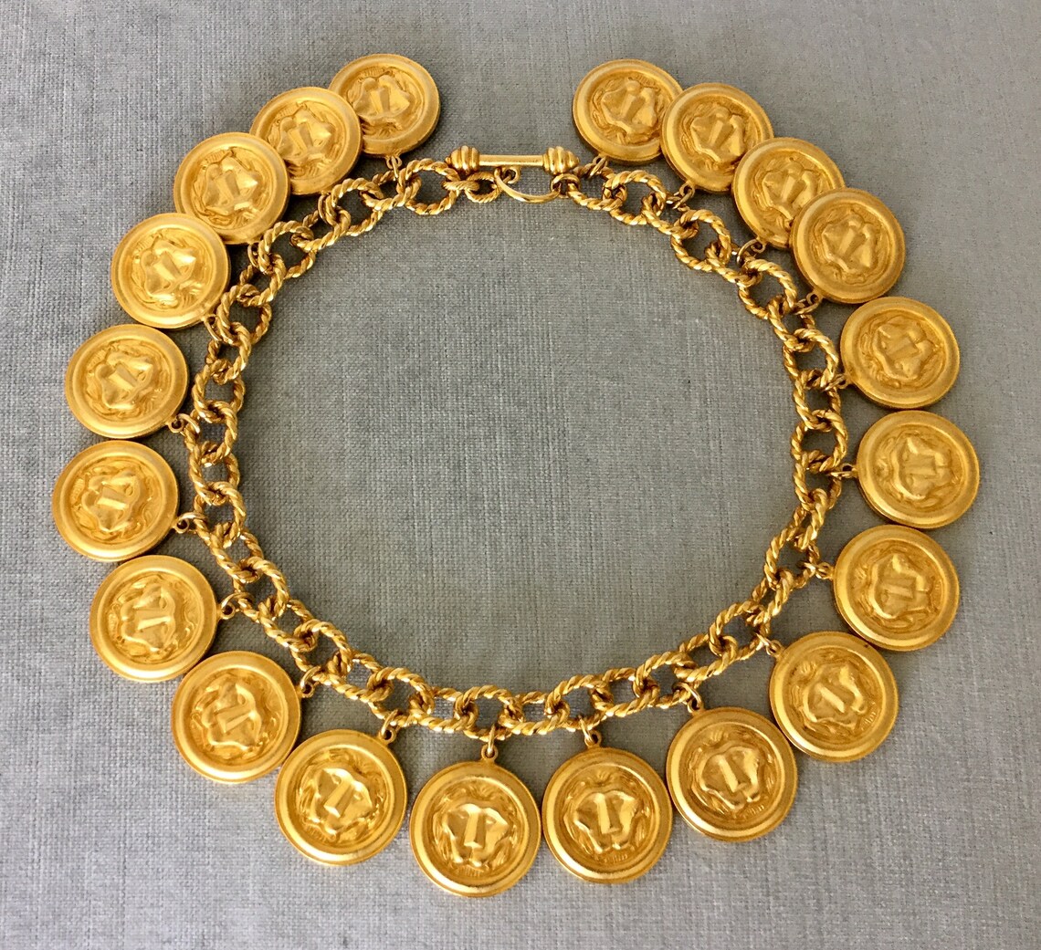 Divine MISH Signed Lion's HEAD Coin Charms Infinity - Etsy