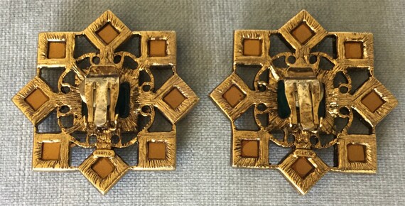 Massive CRAFT Signed 2” Stained GLASS WINDOW Clip-on … - Gem