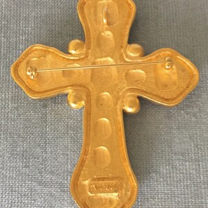 Massive IVANA Signed 3 5/8 BYZANTINE Maltese Royal CROSS Brooch Pin ...