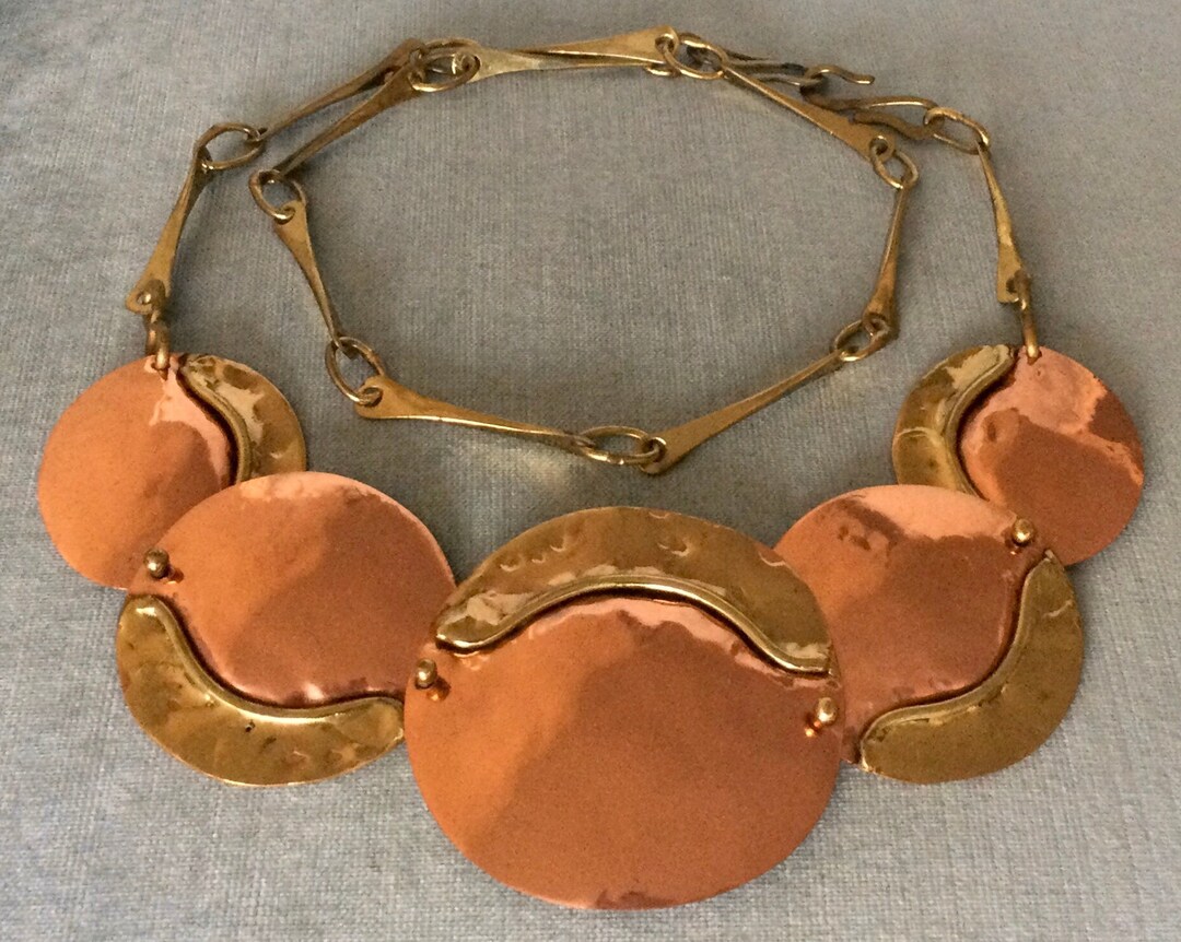 Collectors JOSEPH BORIS Signed MODERNIST Massive Discs Belt or Necklace ...