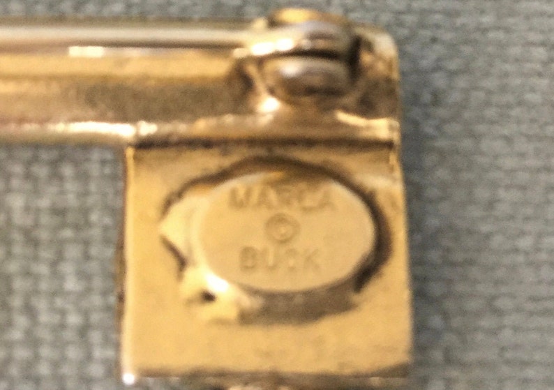 Massive MARLA BUCK Signed Victorian Skeleton KEY Crown Crest | Etsy