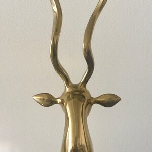 Huge 13" HOLLYWOOD REGENCY Brass GAZELLE Mid Century Modern Vintage ...