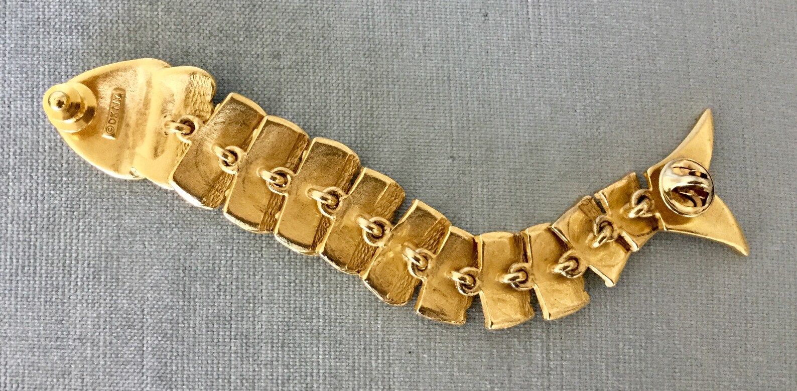 6 Long DKNY Donna Karan Signed FISH MODERNIST Articulated - Etsy