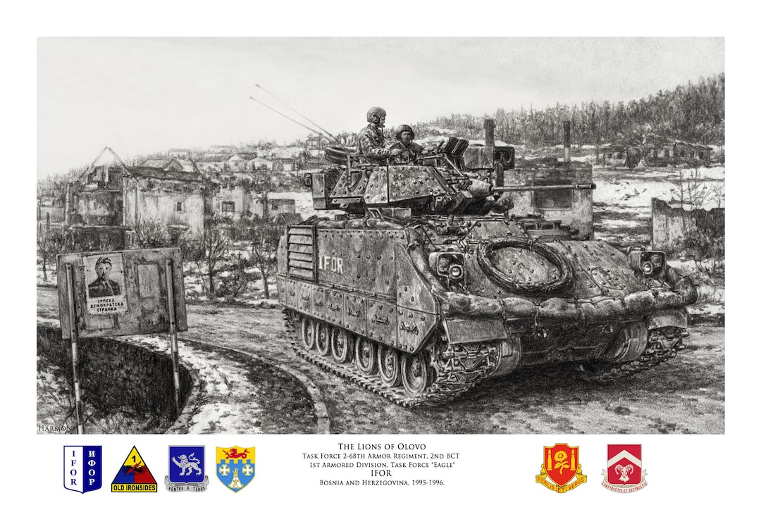 Lions of Olovo TF 2-68 Armor IFOR Bosnia Print by Harmon - Etsy
