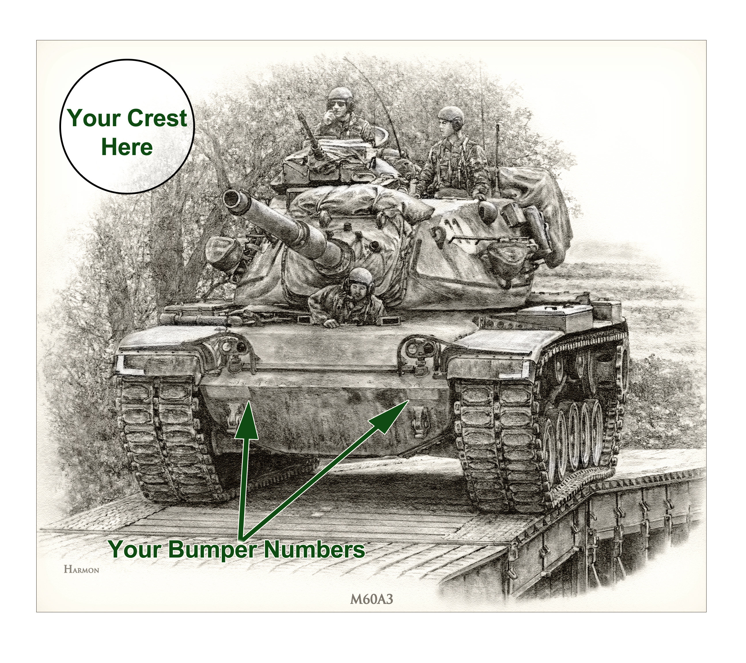M60A3 in Germany Signed and Number Customizable Print by Harmon - Etsy