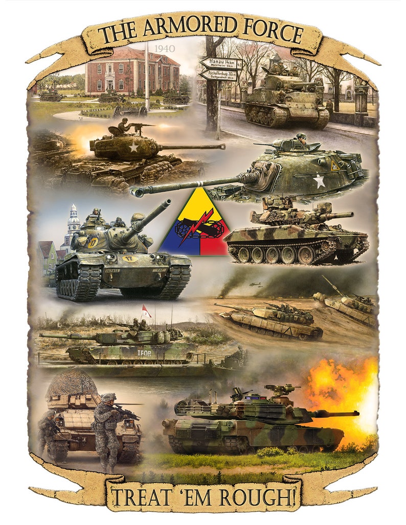 ARMORED FORCE Tank Lineage Print by Harmon Signed and Numbered - Etsy