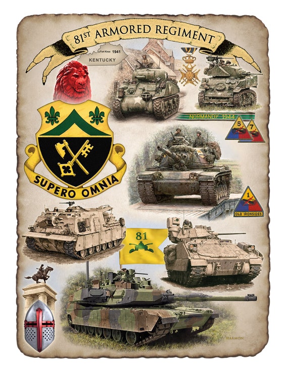 New 81st Armored Regiment S/N Print by Harmon - Etsy