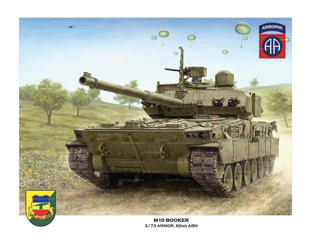 M10 Booker 3rd Battalion 73rd Armor 82nd Airborne S/N Print by Harmon ...