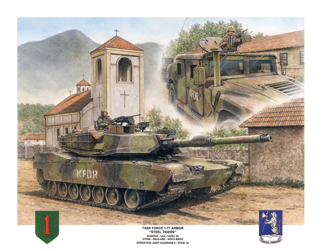 Task Force 1-77 Armor "steel Tigers" in Kosovo Signed and Numbered ...