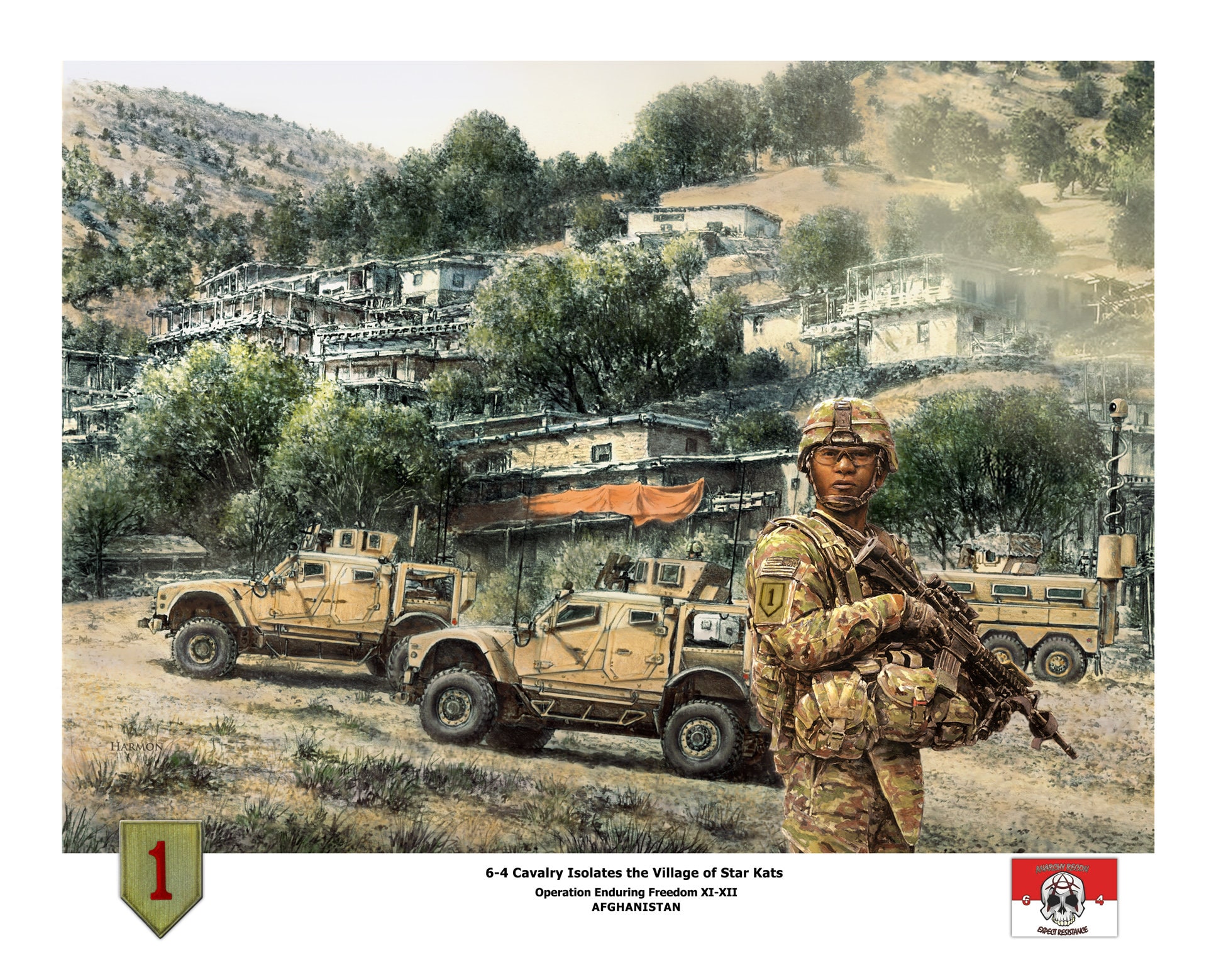 6-4 Cavalry OEF Afghanistan Signed and Numbered Print by Harmon - Etsy