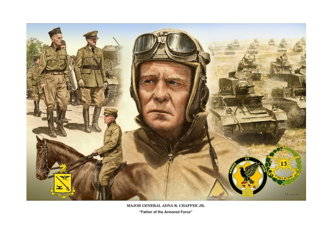 Major General Adna Chaffee Armor Tribute Print by Harmon Signed and ...