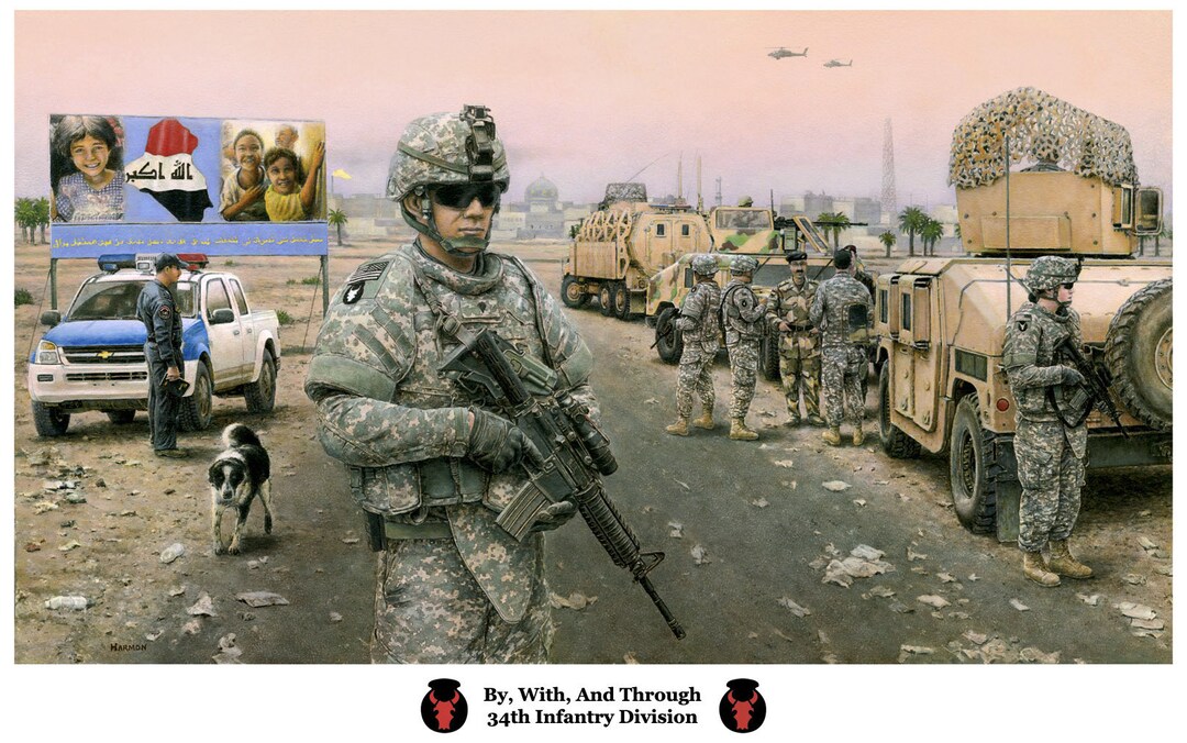 By With and Through 34th ID OIF Print S/N by Jody Harmon - Etsy