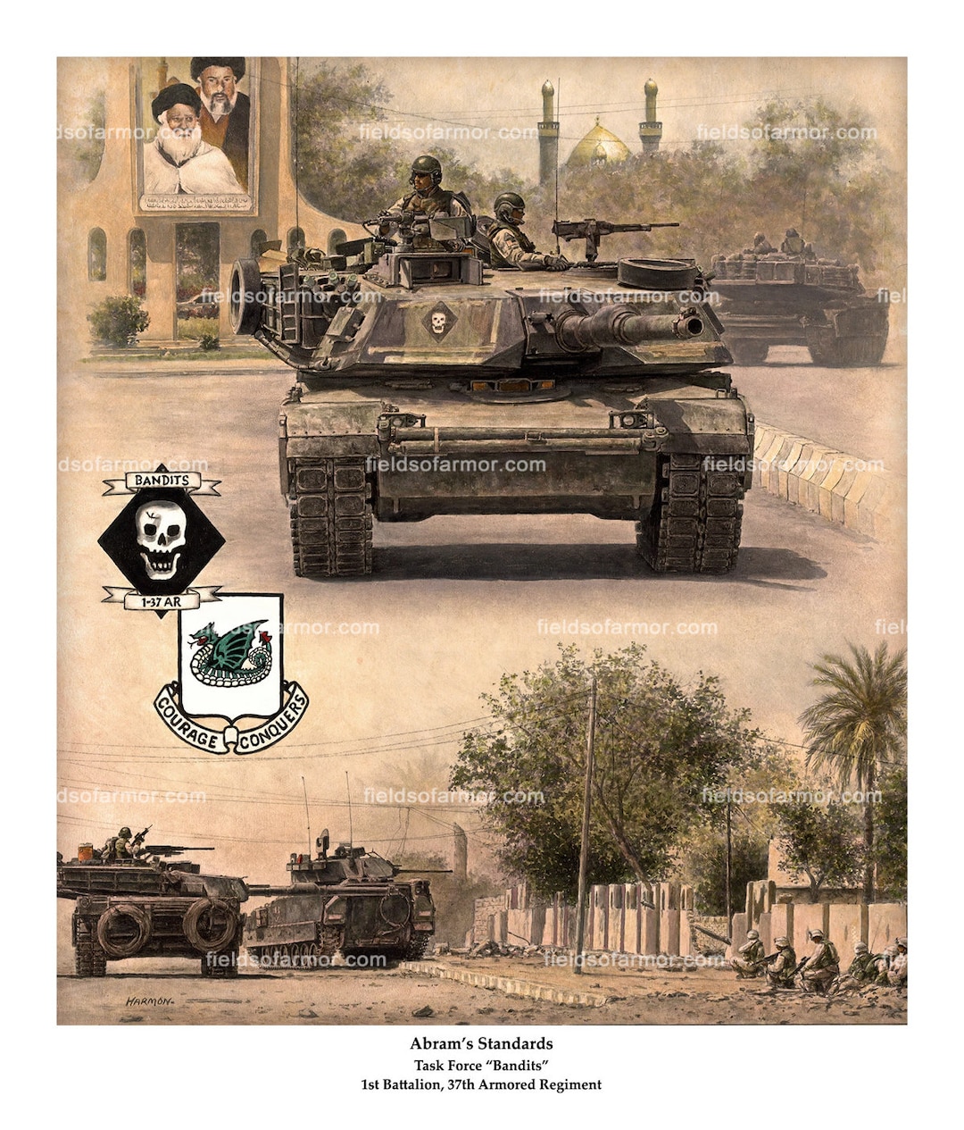 Bandits 1-37 Armor OIF Print by Jody Harmon Signed and Numbered ...