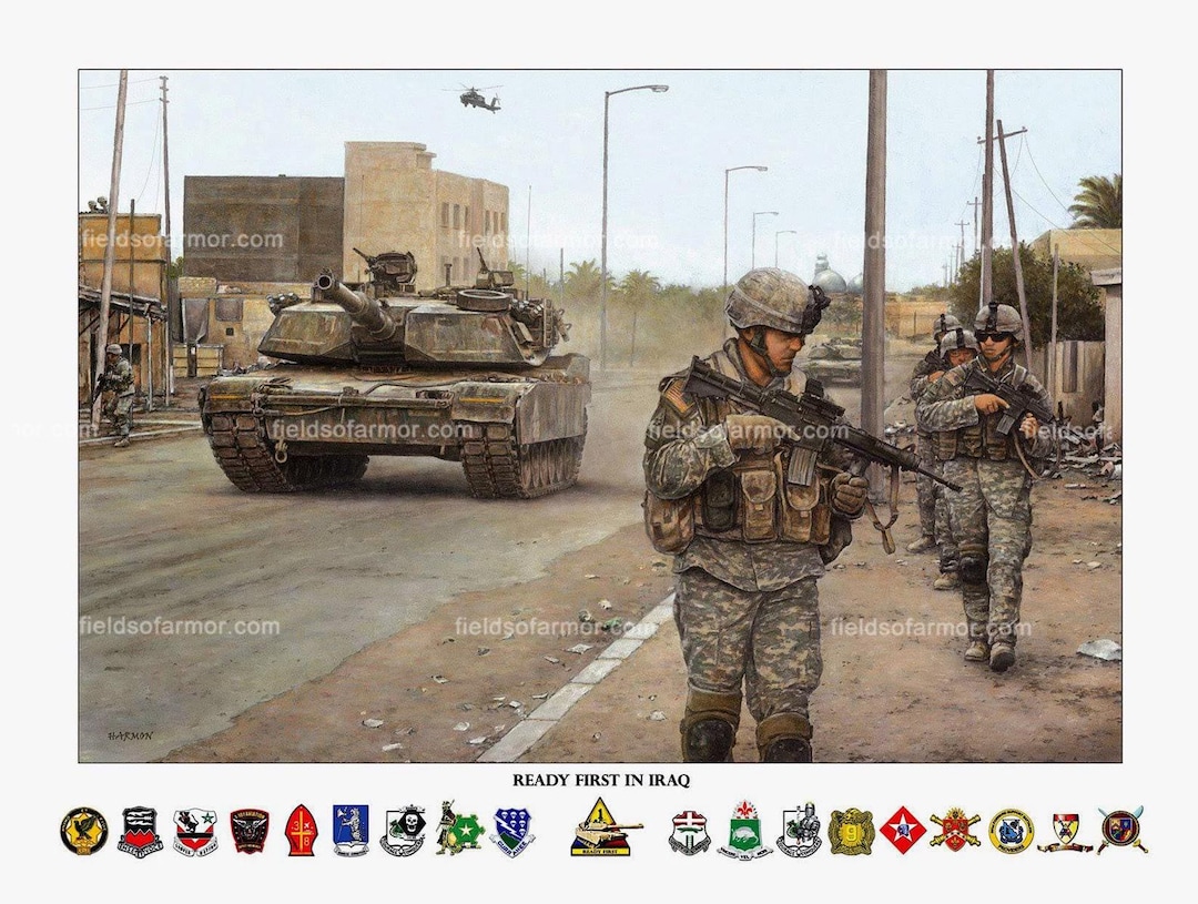 Ready First 1BCT 1AD Commemorative Print 17 by 22 Inch Edition - Etsy
