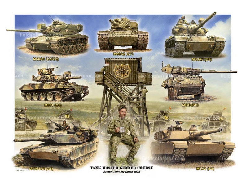Tank Master Gunner Course Print Artist Proof Very Limited by Harmon - Etsy