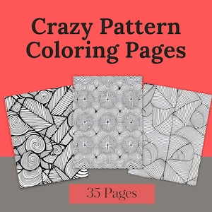 Crazy Pattern Coloring Pages | Adult Coloring Pages With a Psychedelic ...