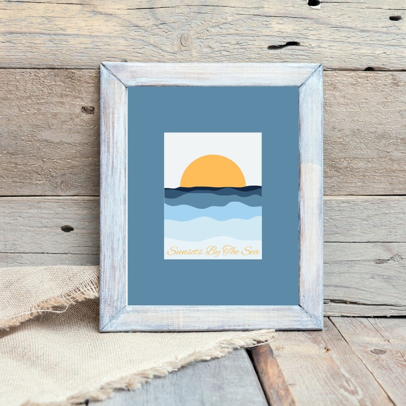 Ocean Sunset Art Print: Beach House Decor (digital Download) - Etsy