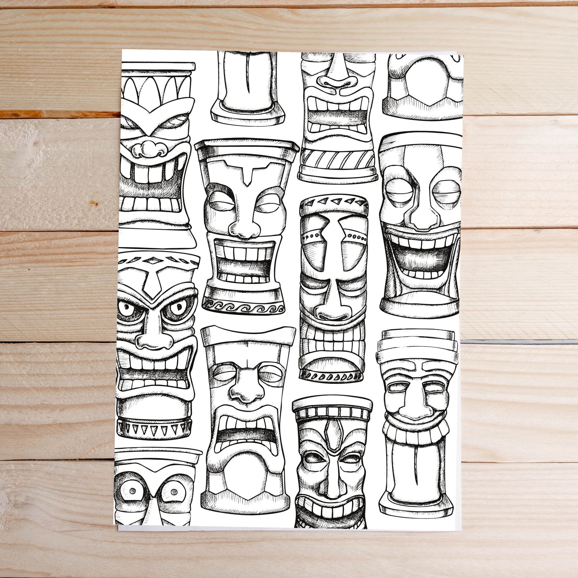 Beach Theme Coloring Book: Vacation Activity Prints (digital Download ...