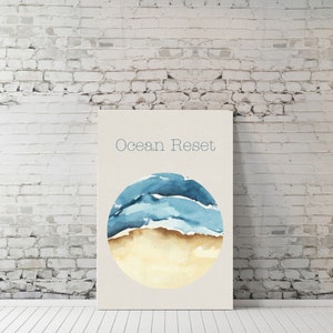 Watercolor Print | Ocean Themed Digital Art | Beach House Decor ...