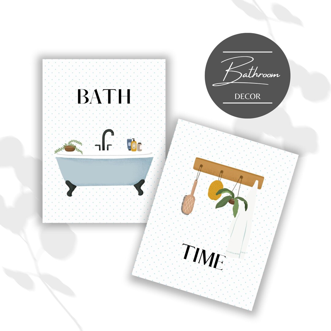 Bathroom Wall Art | Printable Wall Art | Farmhouse Bathroom Decor ...