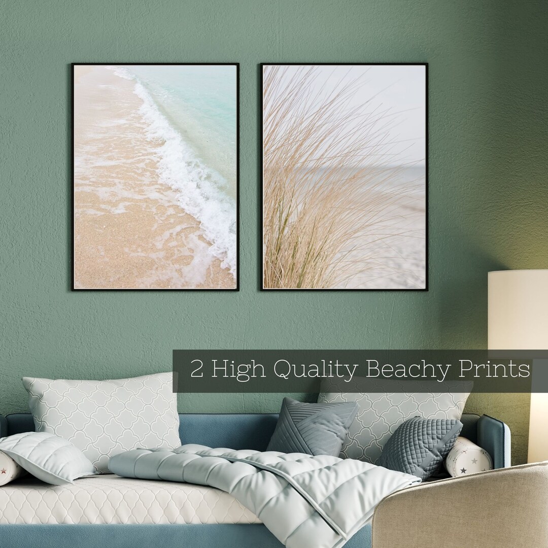 Natural Beach Wall Art | Ocean Themed Digital Art | Beach House Decor ...