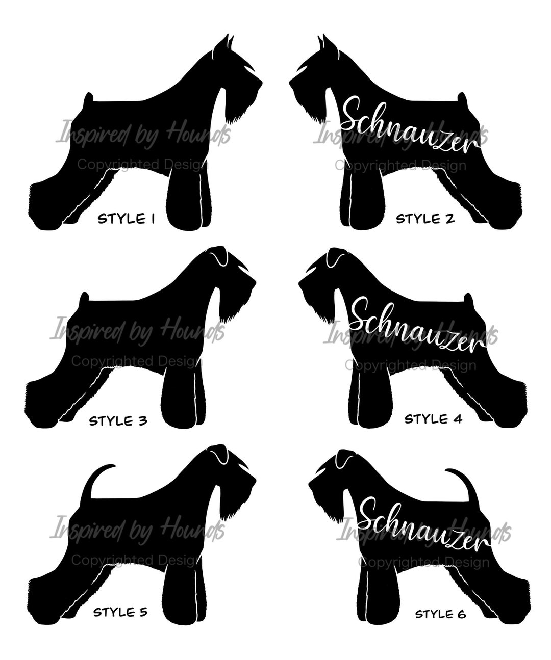 Miniature Schnauzer Vinyl Decal - Etsy
