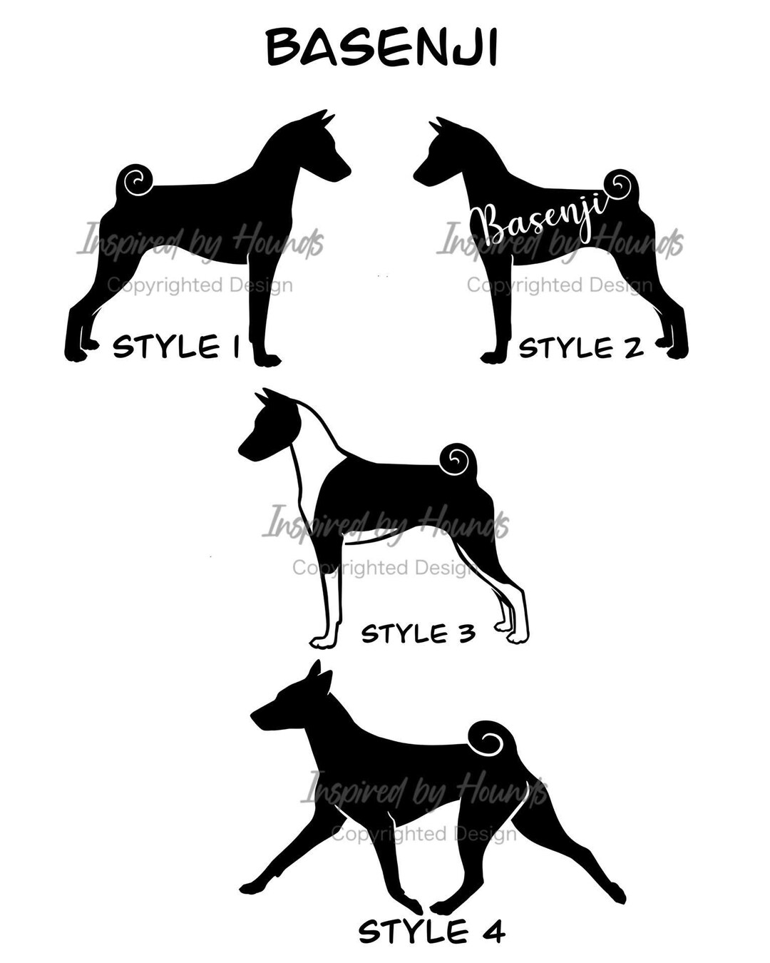Basenji Vinyl Decal - Etsy