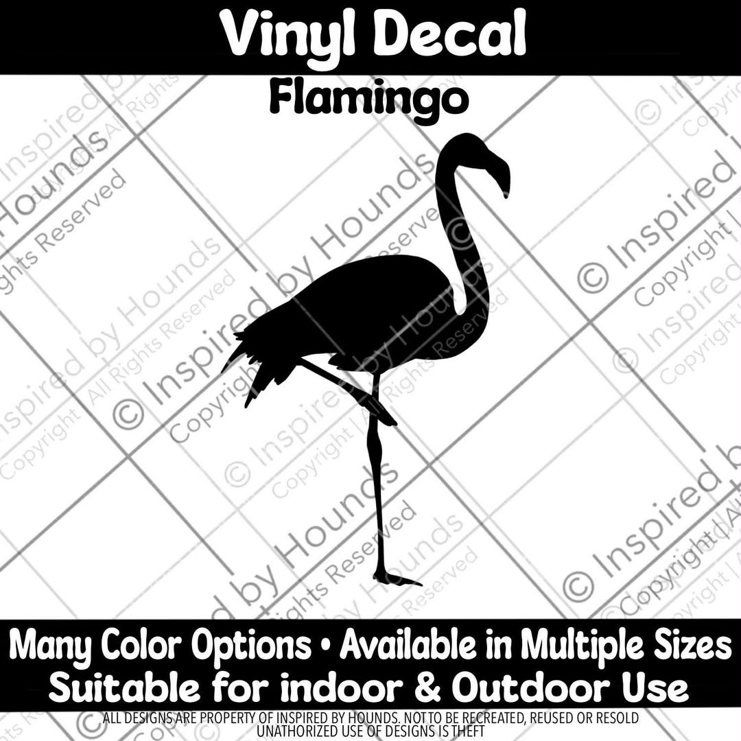 Flamingo Vinyl Decal - Etsy